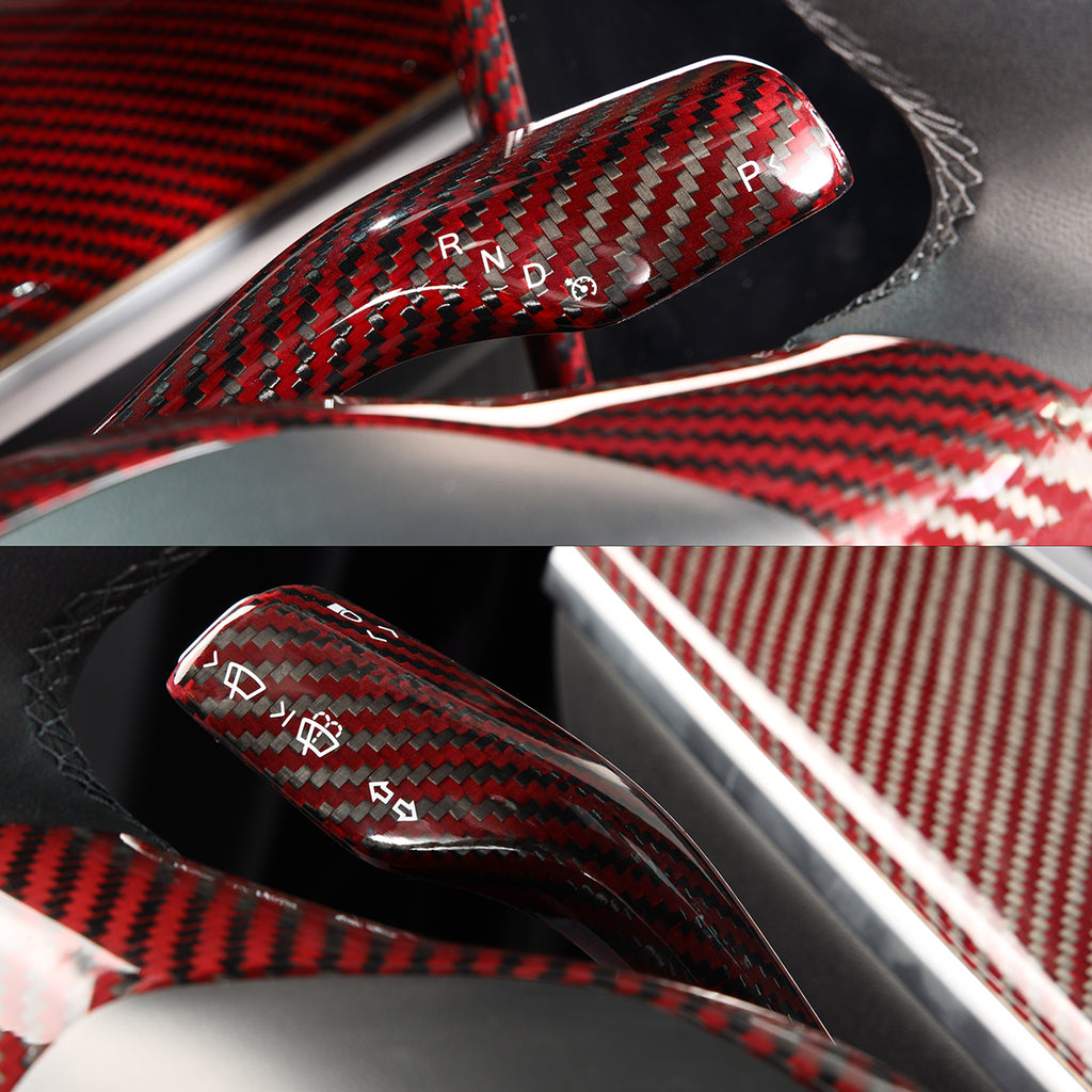 Tesla Model 3 / Y Turn Signal and Wiper Stalk Covers-REAL MOLDED CARBO ...